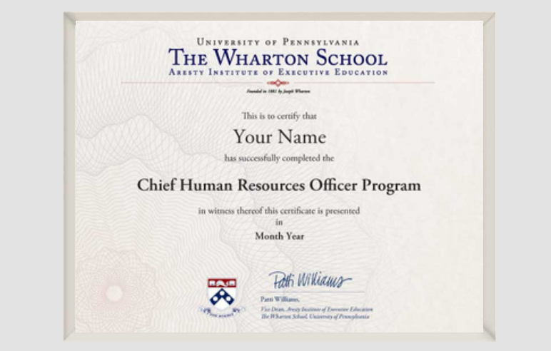 Chief Human Resources Officer (CHRO) Program by Wharton [In Depth ...